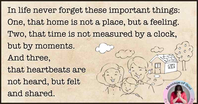 The Importance of Home, Time, and Heartbeats - Motivational Quotes